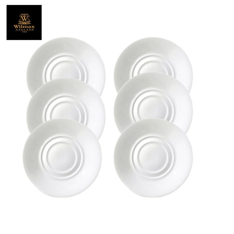 Wilmax Porcelain Multi-use Saucer 5.5" / 14CM (Set of 6) - World Class Concepts Corp. (WCCC)