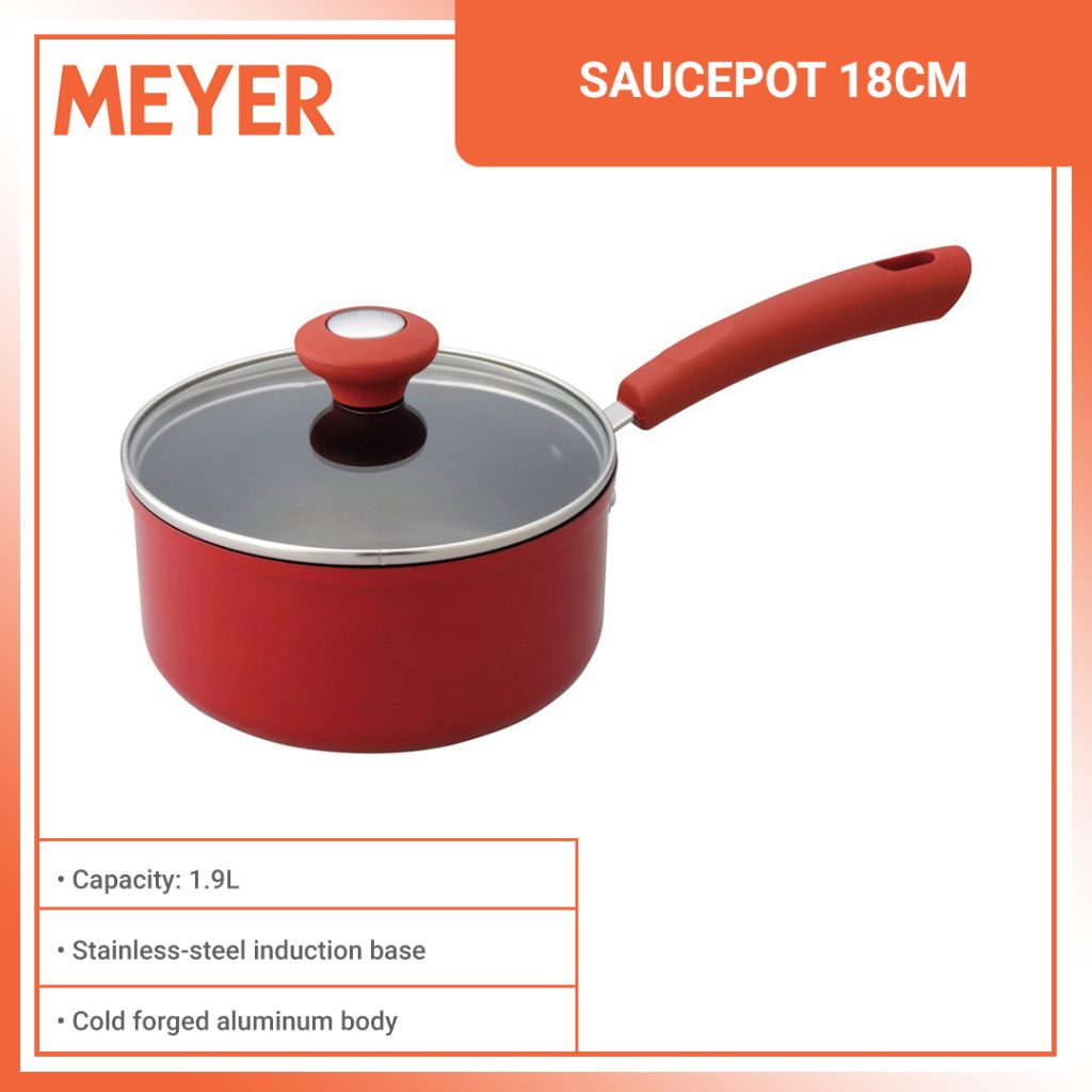 Meyer 18cm / 1.9 Liter Red Saucepot - World Class Concepts Corp. (WCCC)