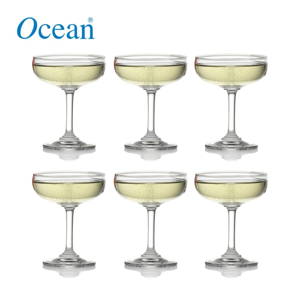 Ocean Glass Classic Saucer Champagne 135 mL / 5 Oz. Set of 6 - World ...