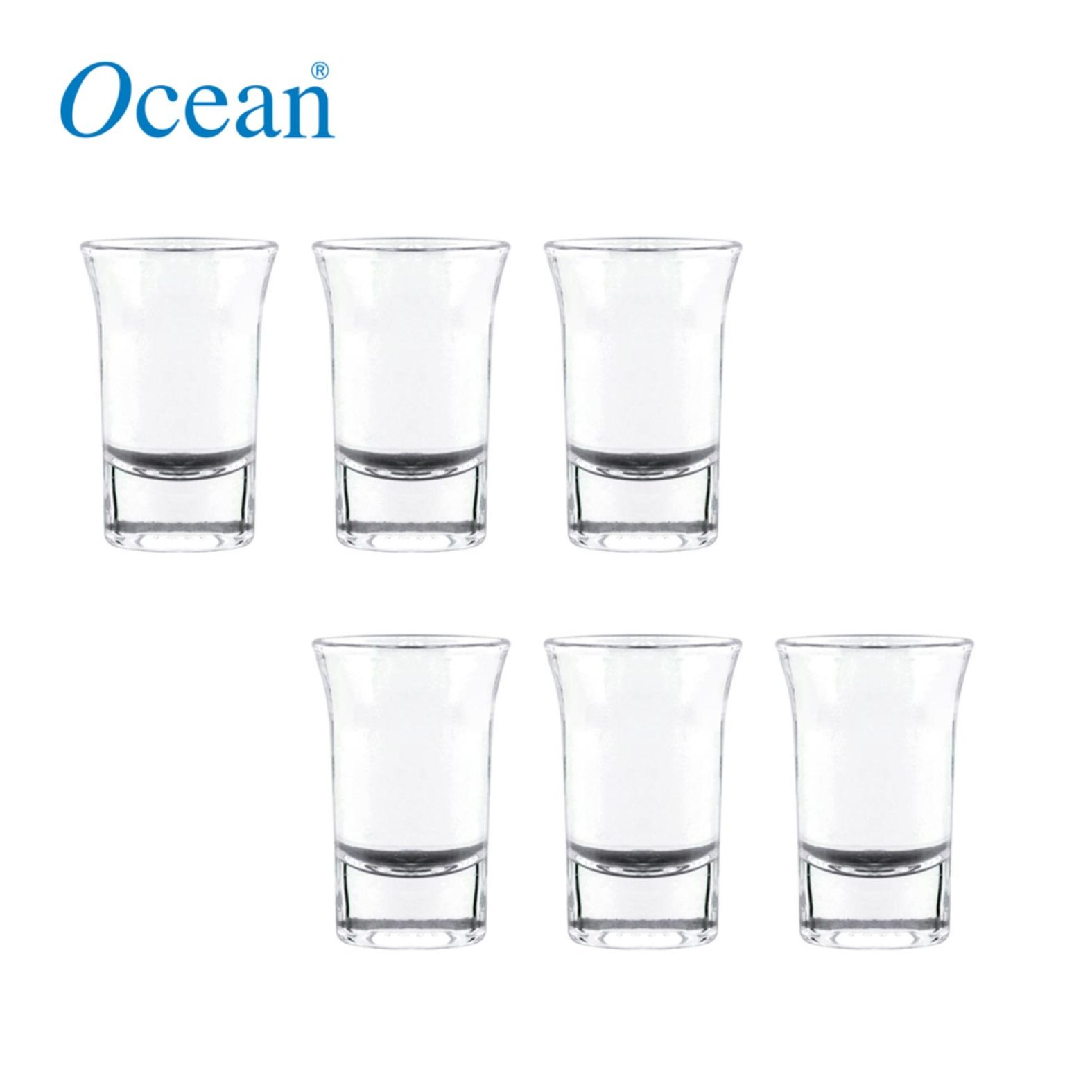 Ocean Glass Uno Shot Glass 1 1/4 Oz. / 35 mL Set of 6 - World Class ...