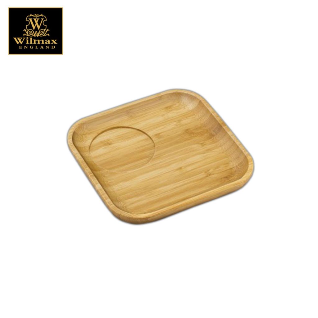Wilmax Natural Bamboo Saucer Square 5 x 4 inches / 12.5 cm - World ...