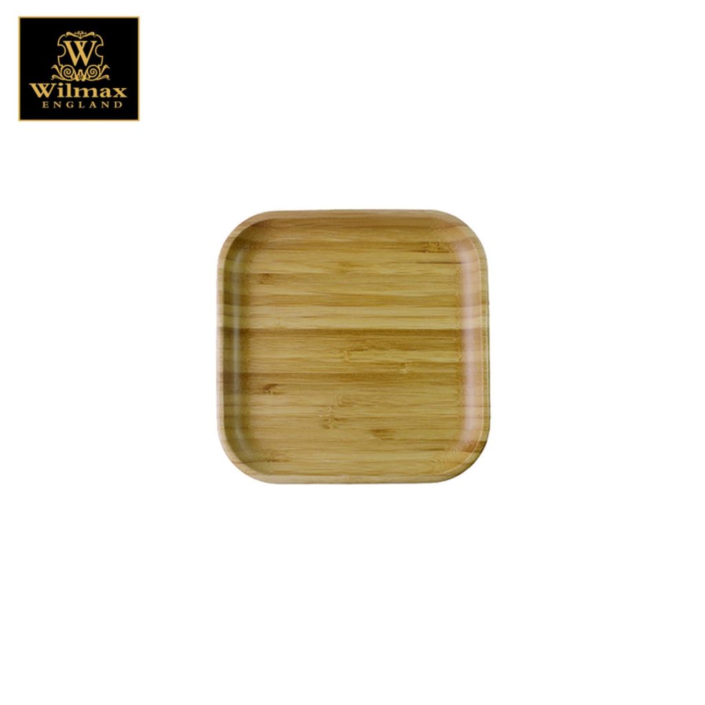 Wilmax Natural Bamboo Square Plate 7 x 7 inches / 17.5 x 17.5 cm ...