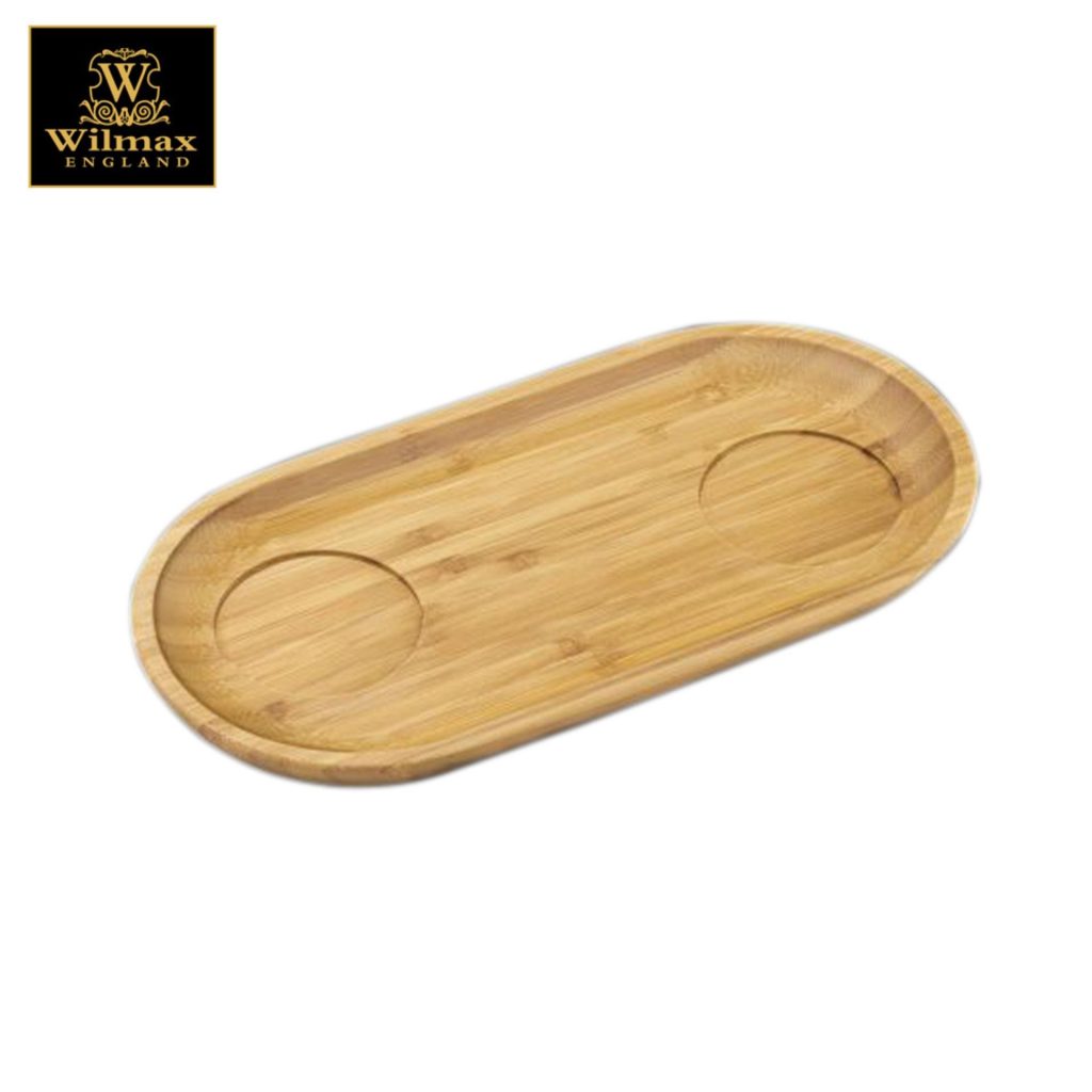 Wilmax Natural Bamboo Saucer Oval 10 x 5 inches / 25.5 x 12.5 cm ...