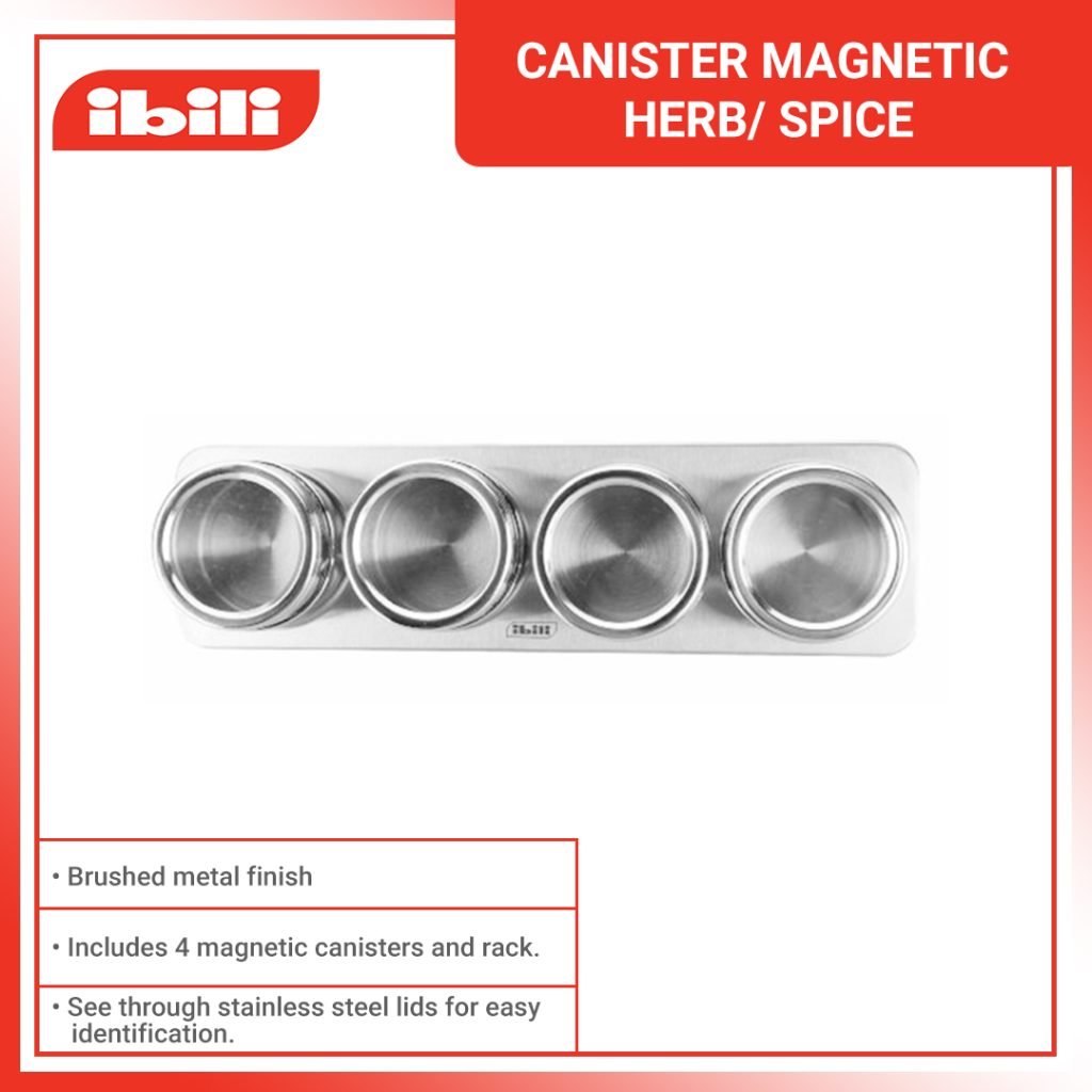 Ibili 4-Canister Magnetic Herb/Spice Rack - World Class Concepts Corp ...